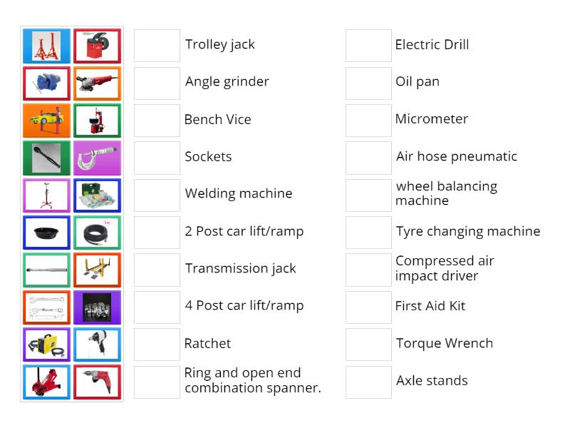Workshop Tools Identification - Match up