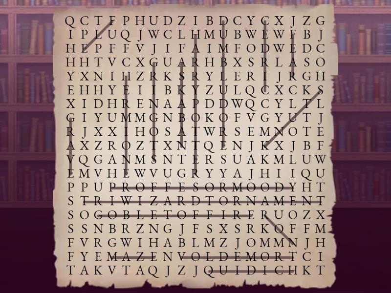 Harry Potter and the Goblet of Fire (Word Search) - Wordsearch