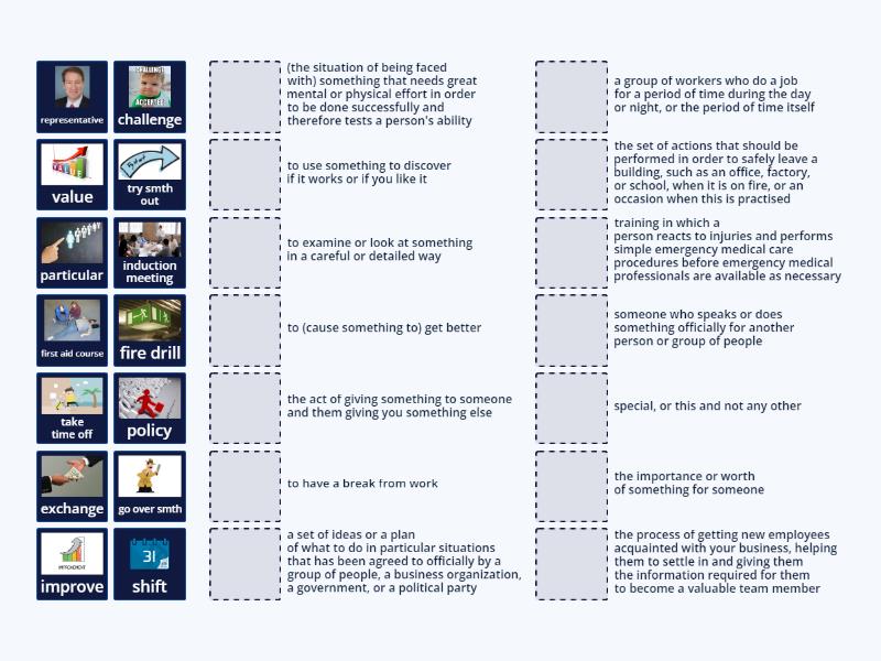 Roadmap B1+, Unit 2B new vocabulary - Match up