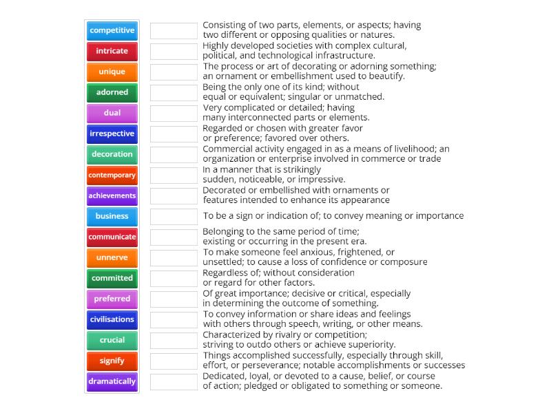 Year 9 Spelling Set 3 - - Match up