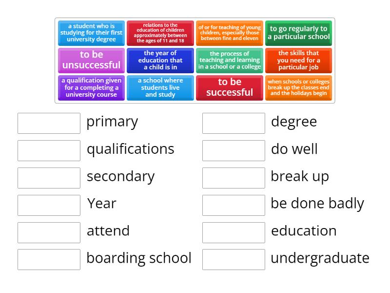 C of Prepare!5_Unit 11_vocab - Match up