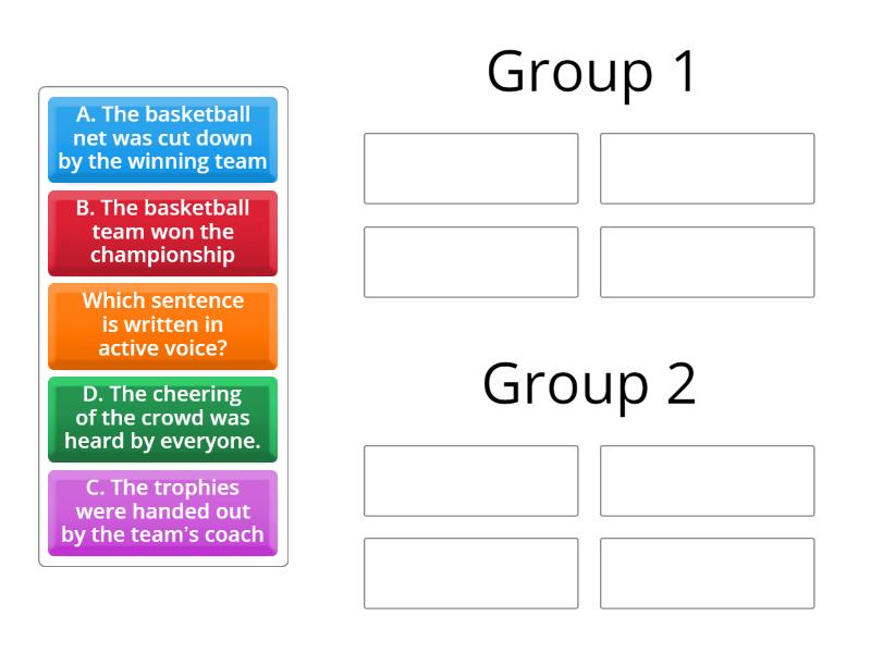active or passive - Group sort