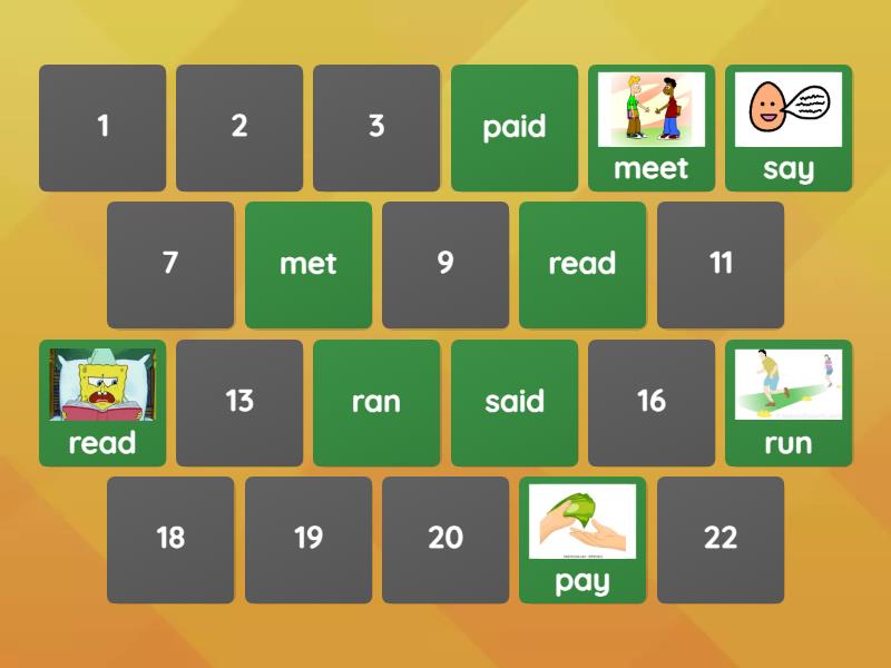 Spotlight 6 irregular verbs 2 - Matching pairs