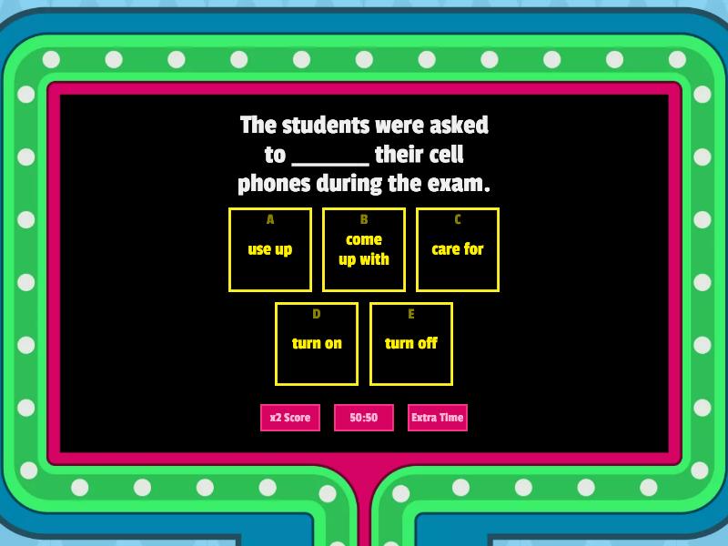 P6 Phrasal verbs 2 - Gameshow quiz