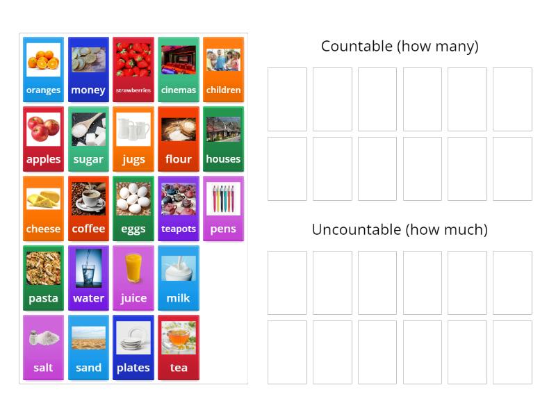 How much or how many? - Group sort
