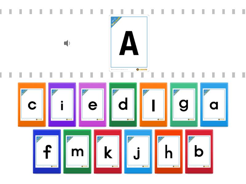 Letters Sound Letter a to Letter m - Find the match