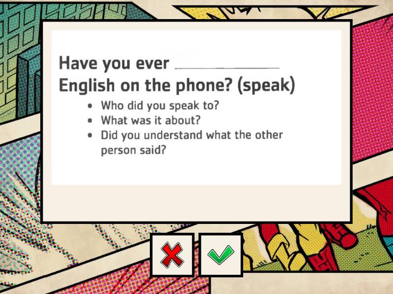 Unit 12a - Speaking "Present Perfect" - Flash cards