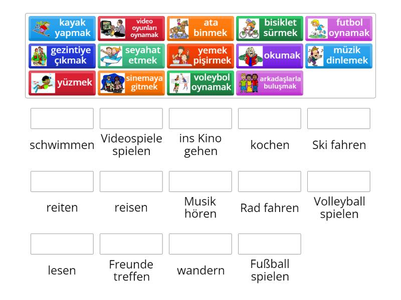 Freizeitaktivitäten - Match up