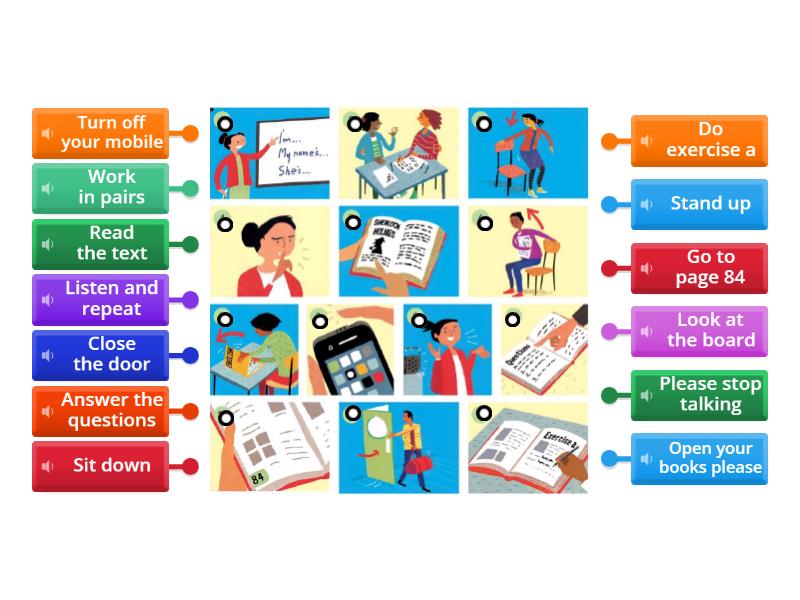 EF Elementary unit 1C Classroom language 1 - Labelled diagram