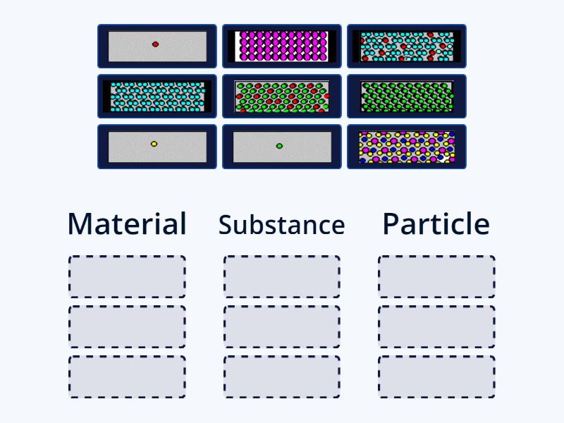 Materials, substances, and particles - Group sort