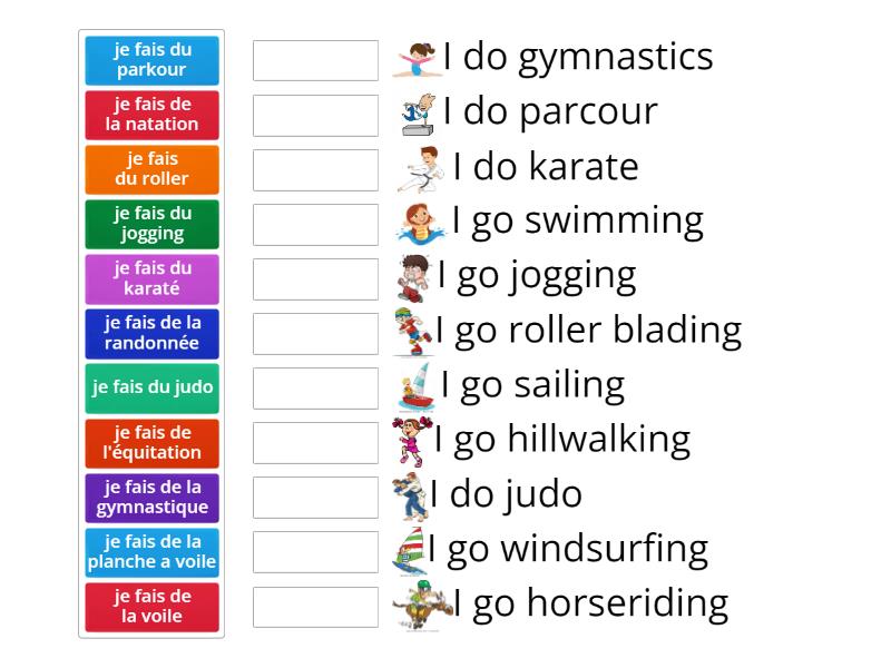 Les sports avec Faire - Match up