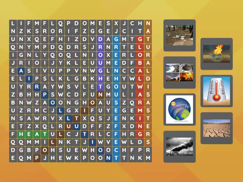 Climate change - Wordsearch