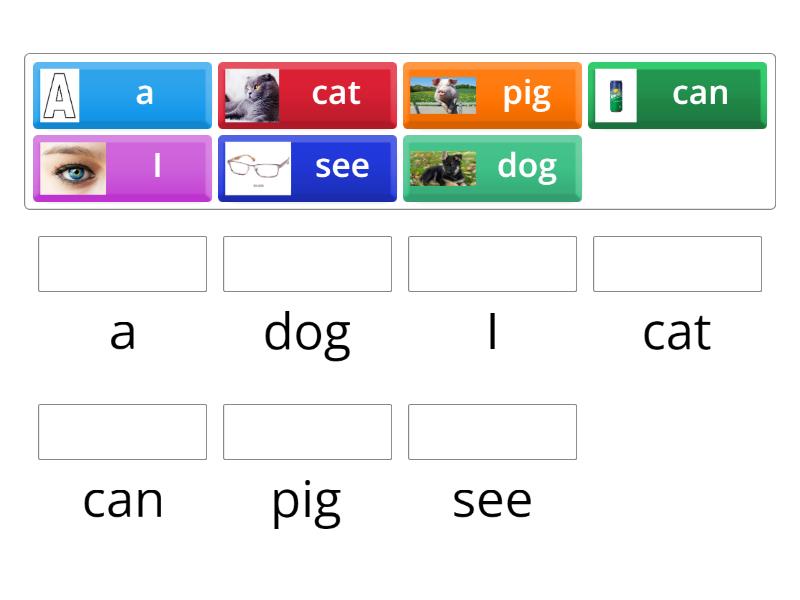 Week 1 sight words - Match up