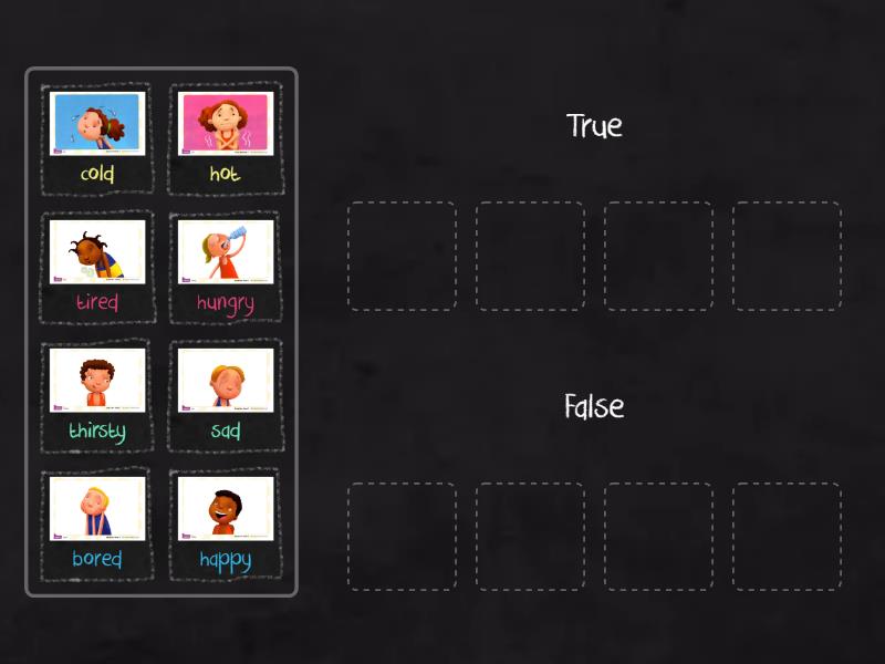 Feelings - true or false sorting - Group sort