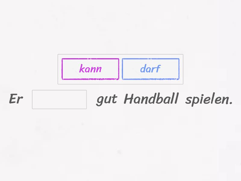 modalverben - Complete the sentence