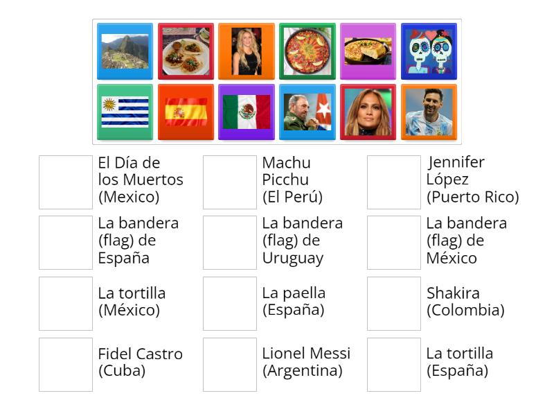 El mundo hispanohablante - Match up