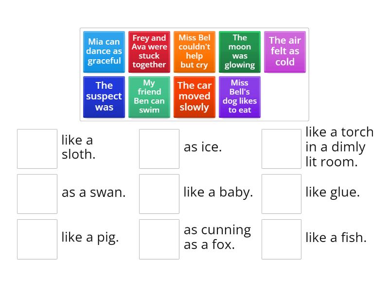 Create a simile - Match up