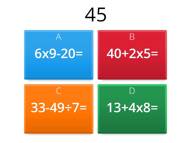 Mixed Operation - Quiz