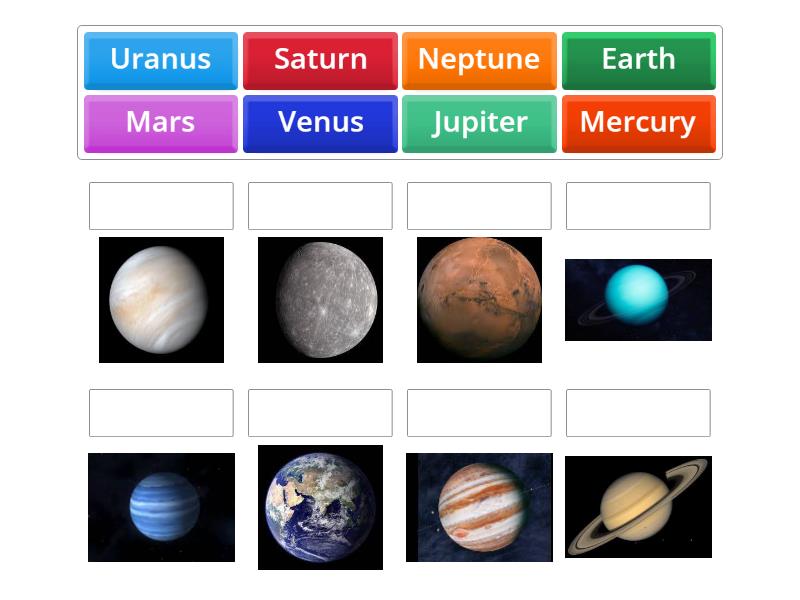 Planets of our solar system - Match up