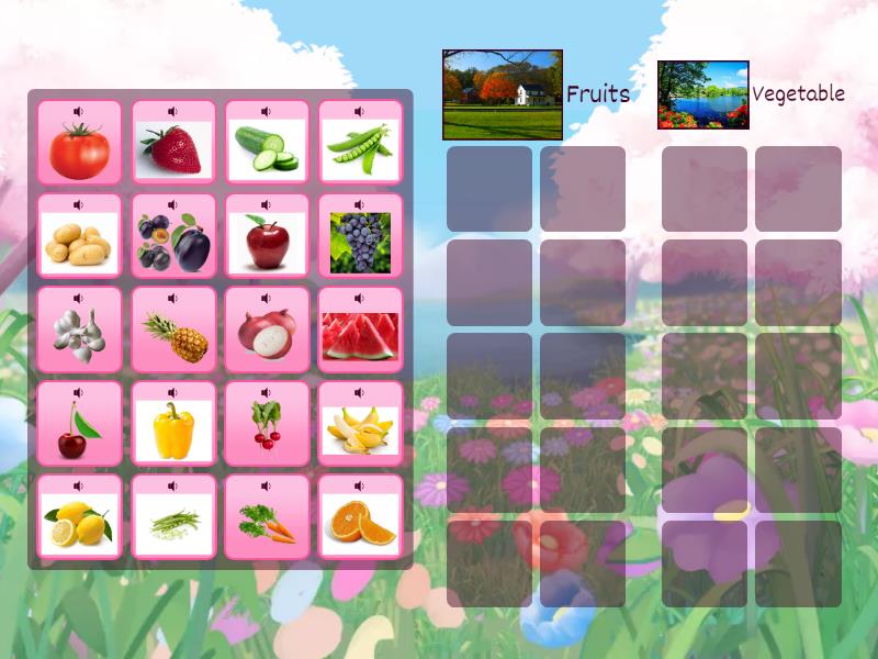 Fruits and Vegetable - Group sort