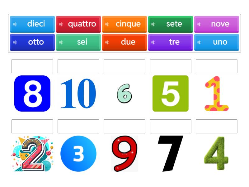 I Numeri 1-10 - Match up