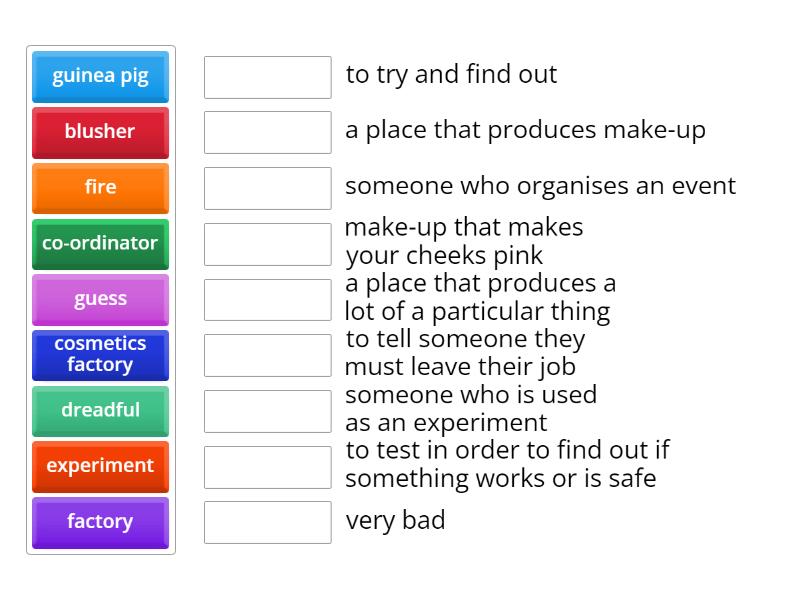 Matching words (Part 1) - Match up