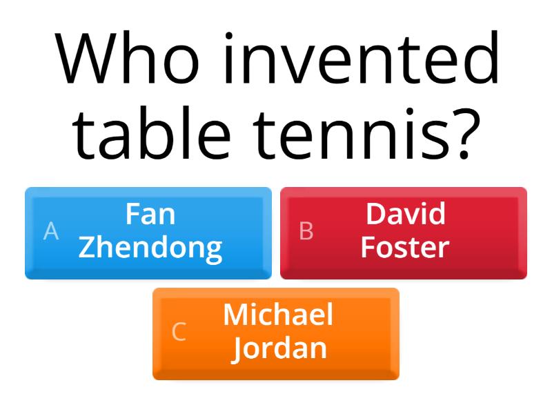 TABLE TENNIS - Quiz