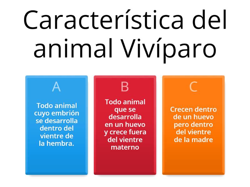 Animales Oviparos y Viviparos - Quiz