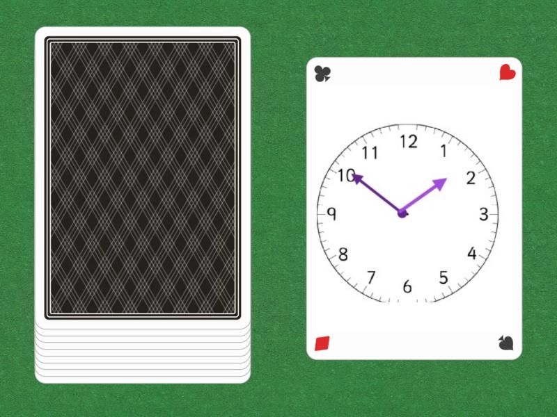 telling the time - Speaking cards
