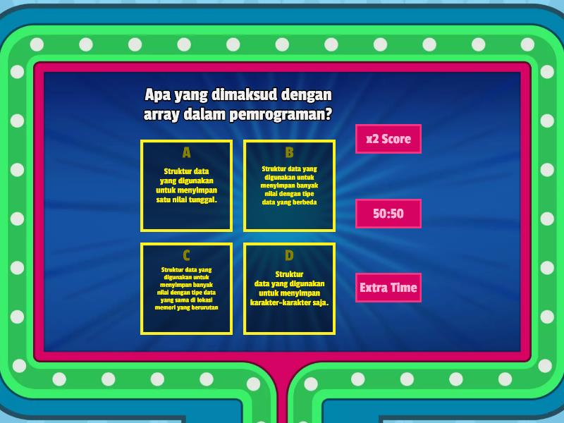 ARRAY - Gameshow quiz