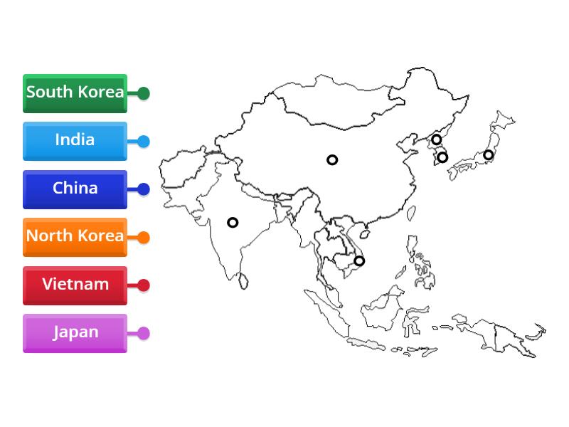 SOUTHEAST ASIA - POLITICAL MAP - Labelled diagram