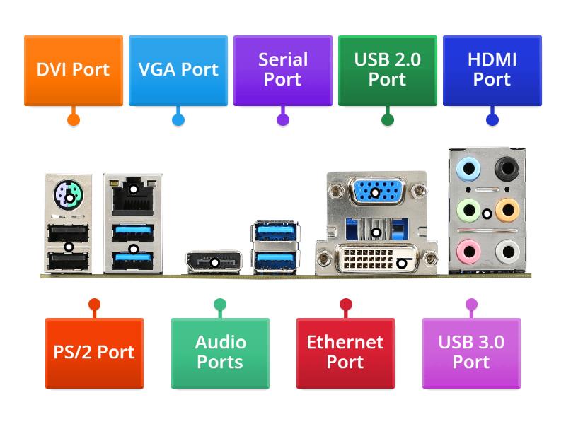 Computer Ports - Labelled diagram
