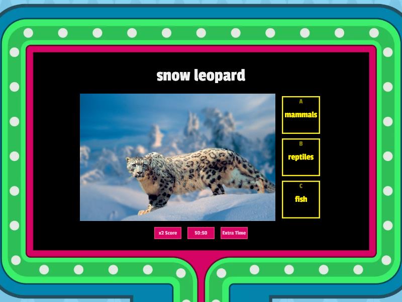 Endangered animals - Gameshow quiz