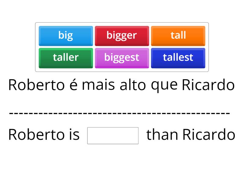 Comparatives - Missing word