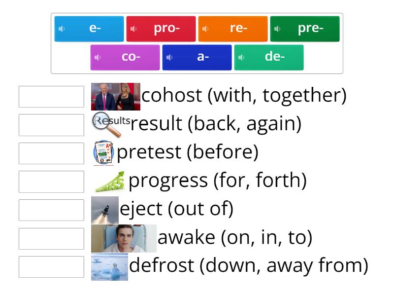 Lesson 1C: OPEN Syllable Prefixes - Match up