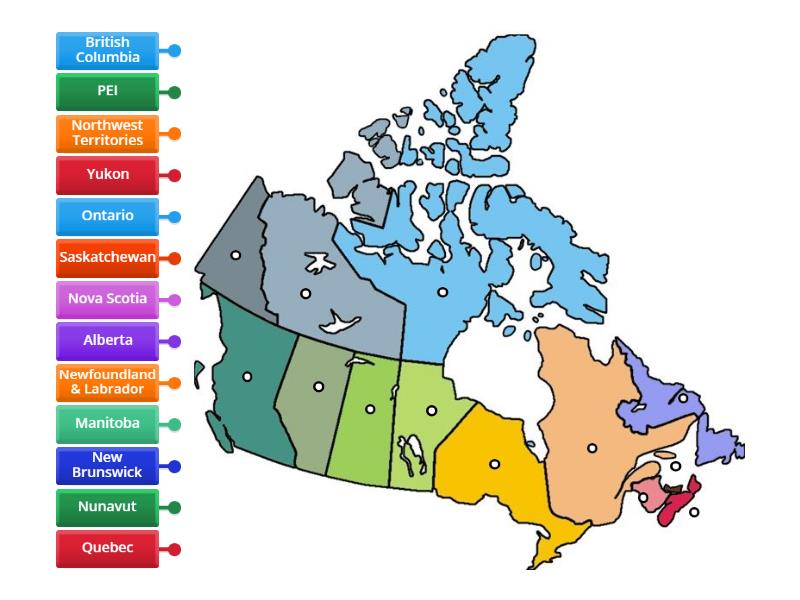 Labelling the Provinces - Labelled diagram
