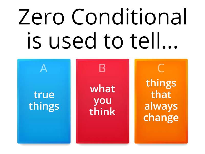 Zero conditional rules - Quiz