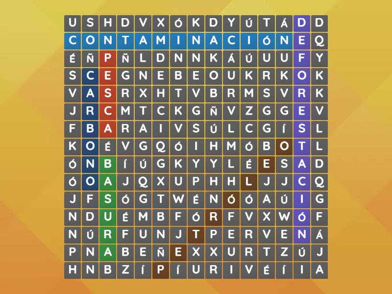 Factores que afectan al cambio climático - Sopa de letras