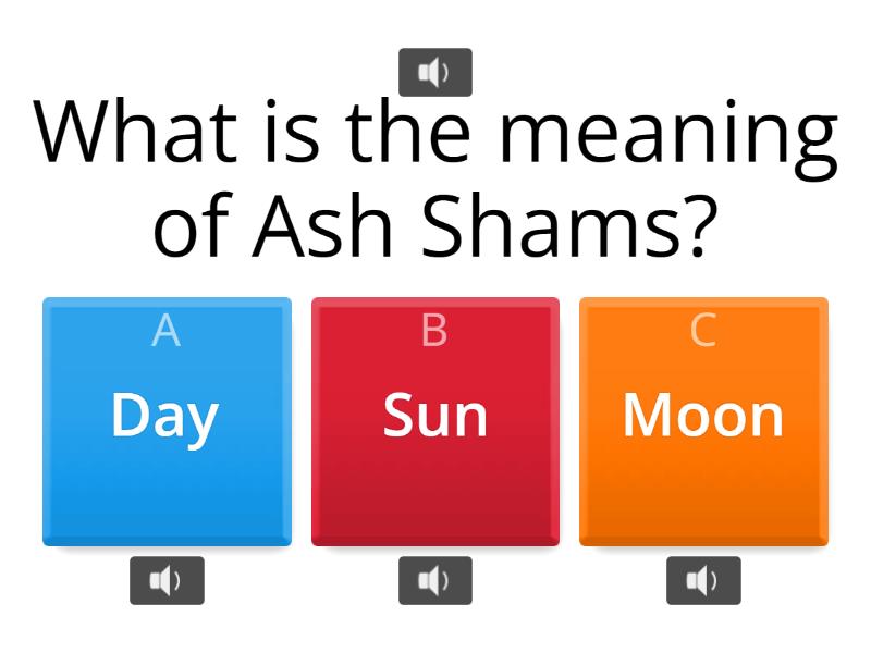 Grade-2 Islamic- SURAT ASH SHAMS - Quiz