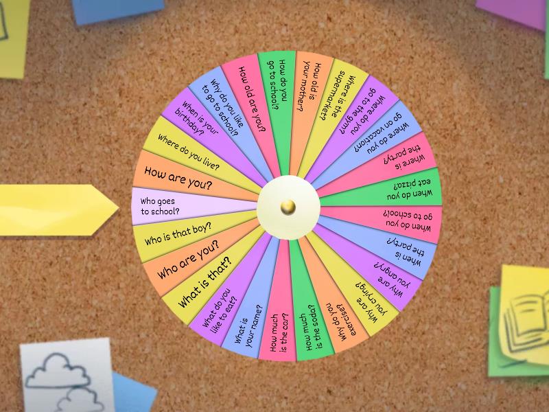 WH - QUESTIONS - Spin the wheel