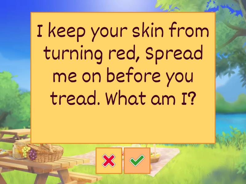 Summer Riddles - Flash cards