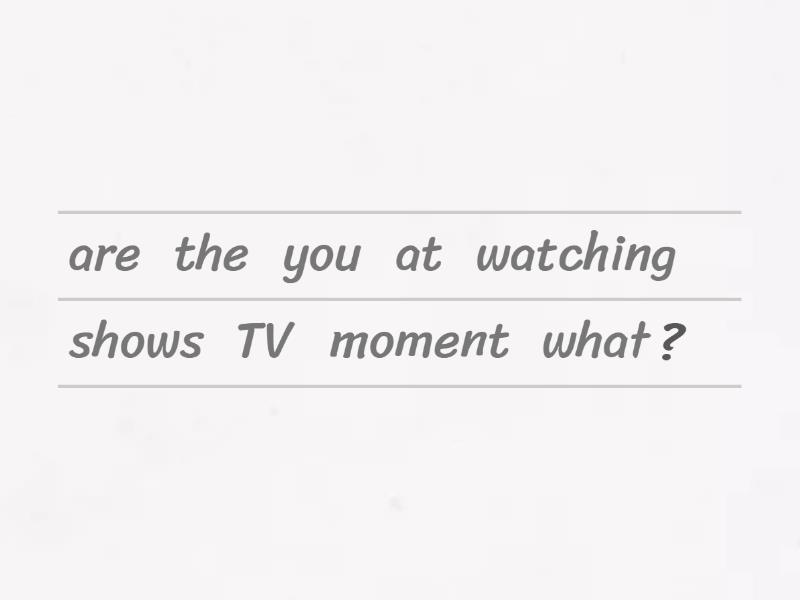 Present Simple Present Continuous word order - الترتيب