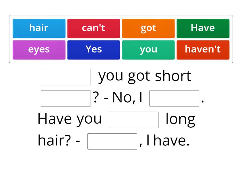 AS1 U7 Have got - Missing word