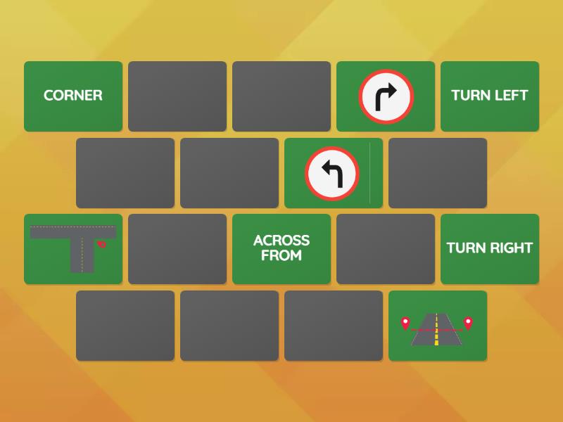 Matching game - Directions - Matching pairs
