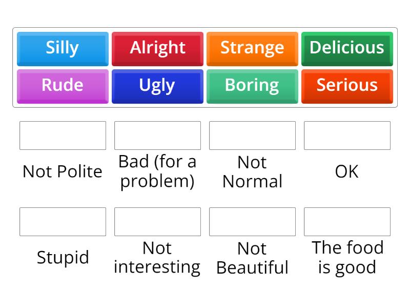 PIE U 1A adj - Match up