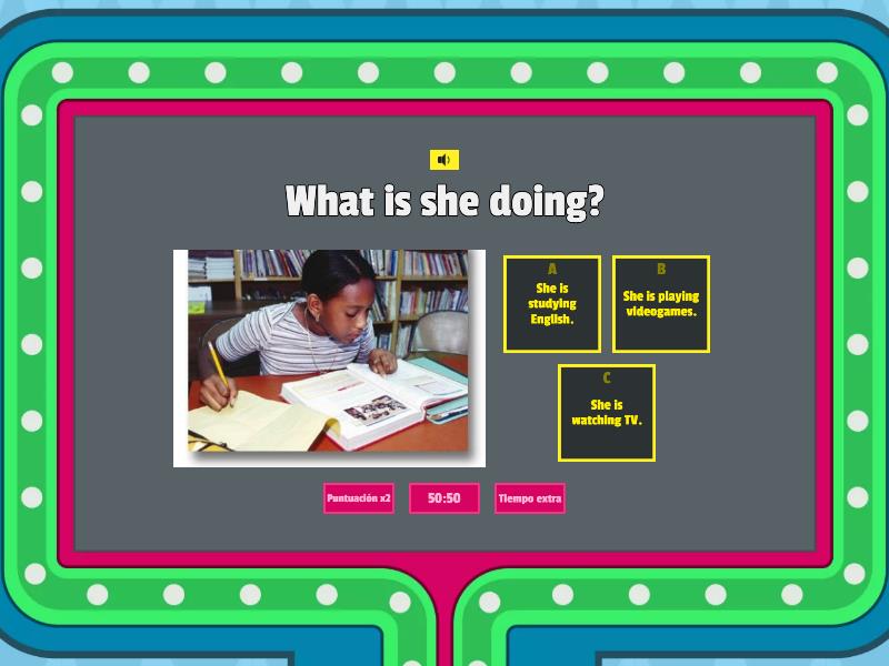 Present Progressive questions-and answer - Concurso de preguntas