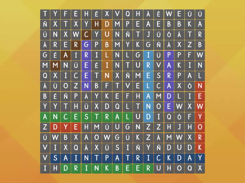 patrick; - Wordsearch