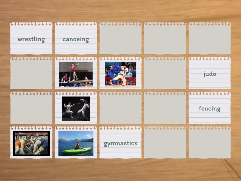 Olympic sports (Memory card game) - Matching pairs
