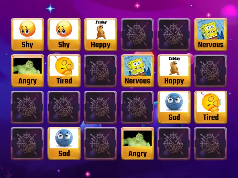 Feelings matching game - Matching pairs
