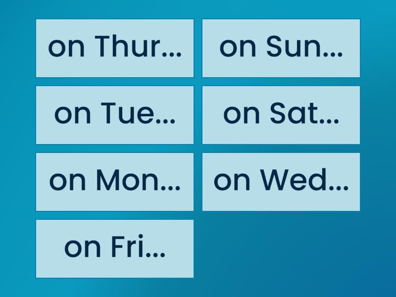 weekdays practice - Flip tiles